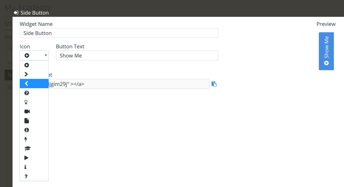 How do I create a Side Button widget?