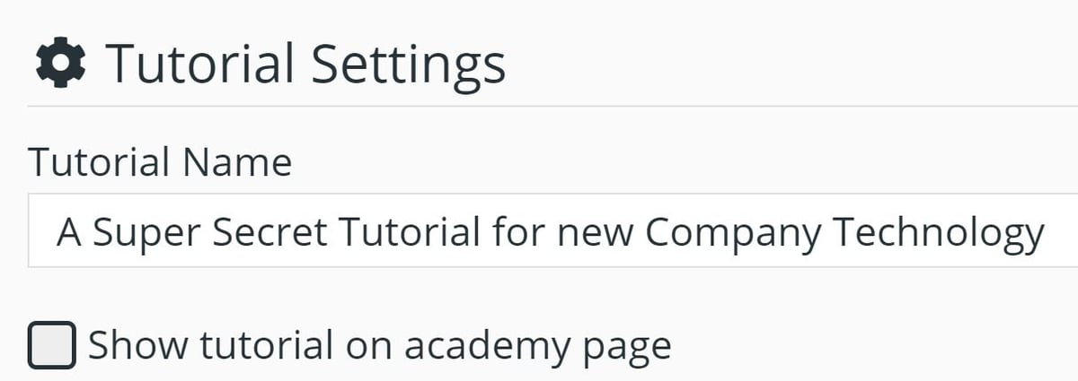 How do I hide a tutorial on the academy homepage?