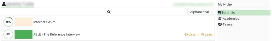 Where can I find tutorials I have enrolled in or been assigned?