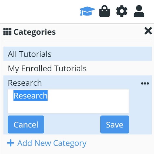 How do I categorize tutorials?