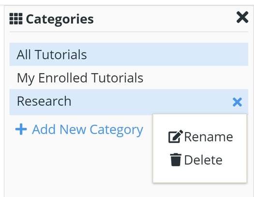 How do I rename a category?