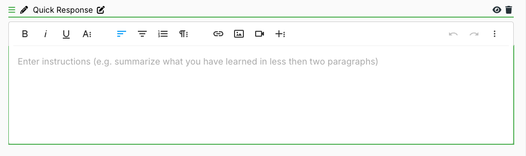 How do I create a quick response?