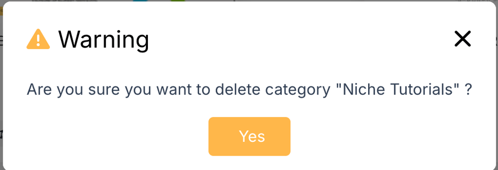 How do I delete a category?