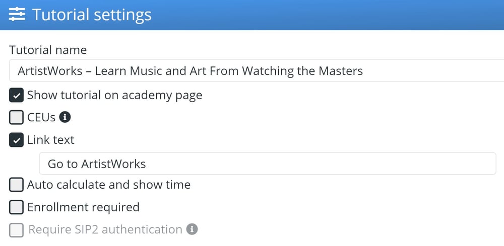 How do I require SIP2 authentication for a tutorial or pathway?