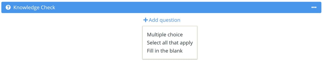 How do I create a knowledge check?
