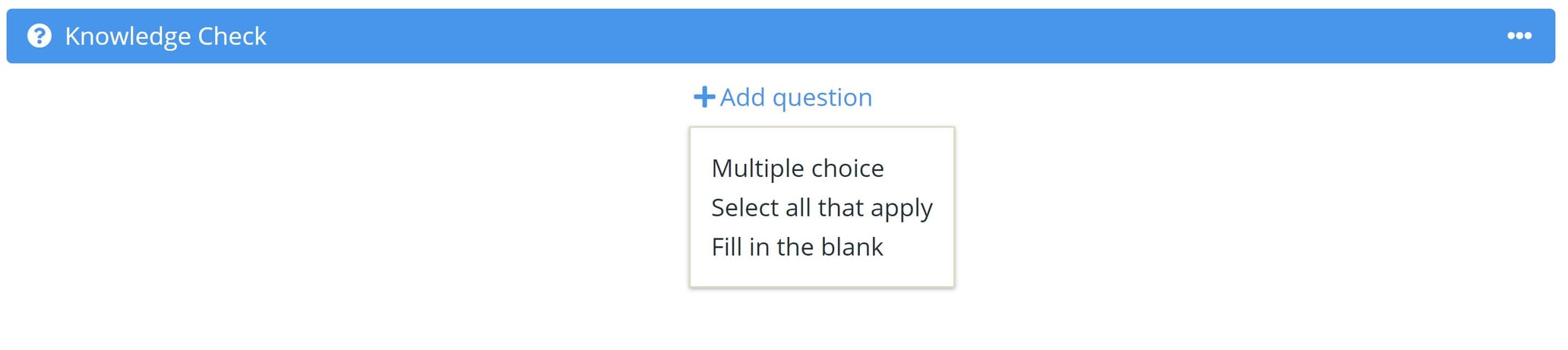 How do I create a knowledge check?