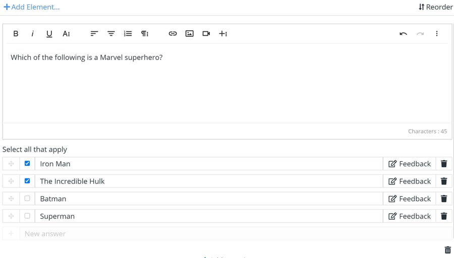 How do I create a knowledge check?