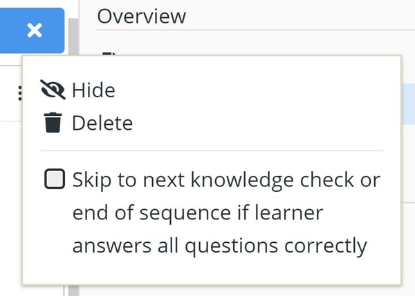 How do I create a knowledge check?