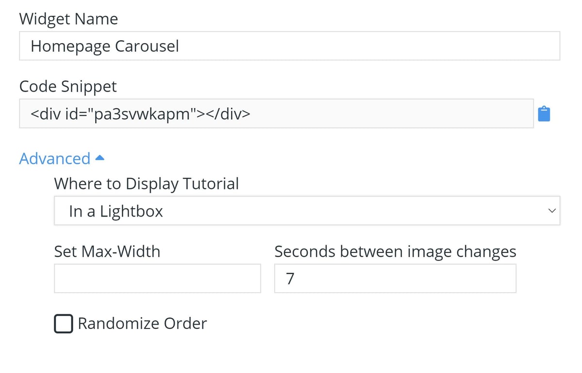 How do I create a Carousel widget?
