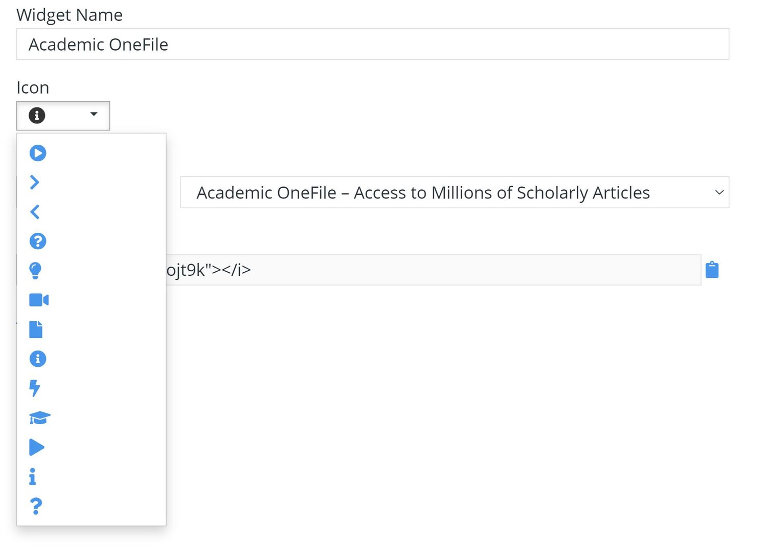 How do I create an Icon widget?