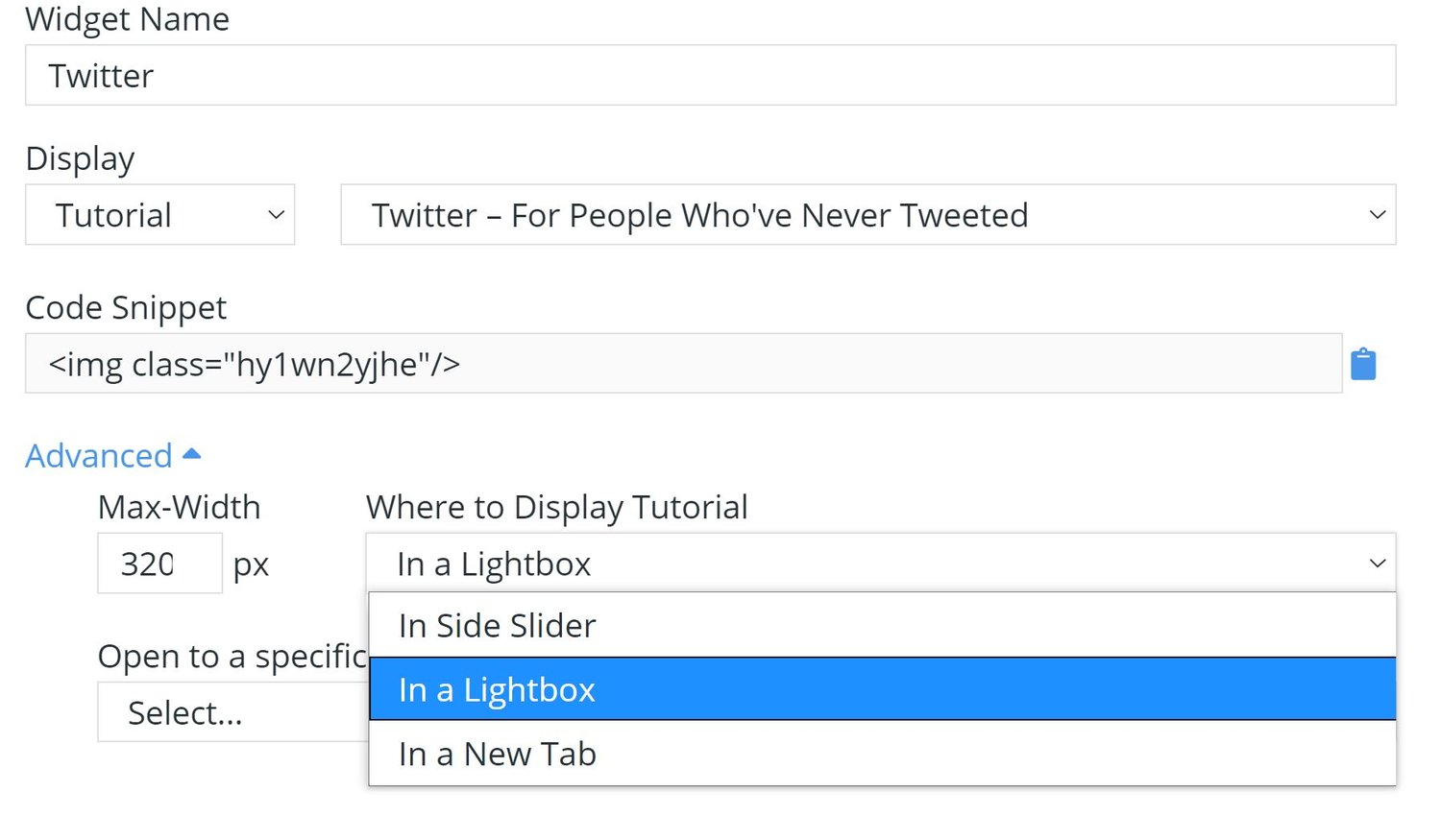 How do I create a Link widget?