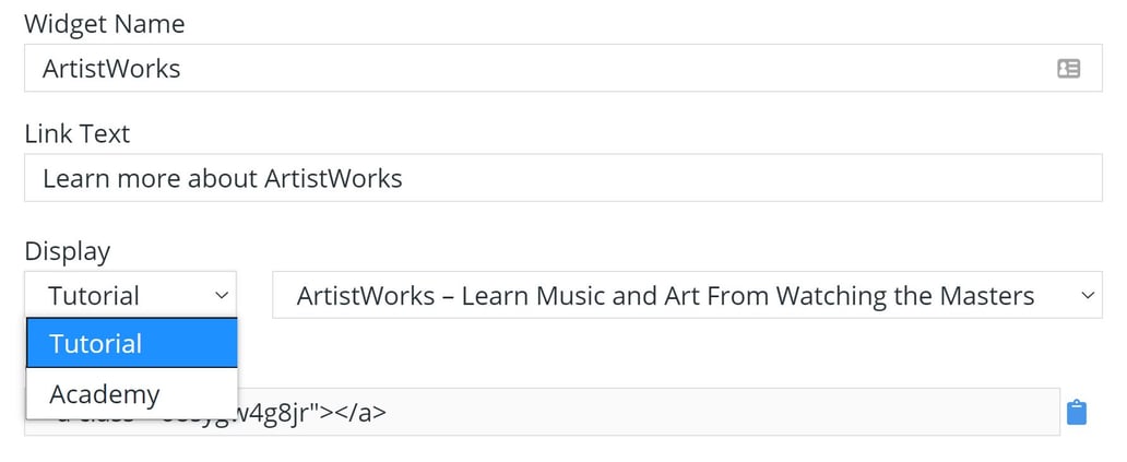 How do I create a Link widget?