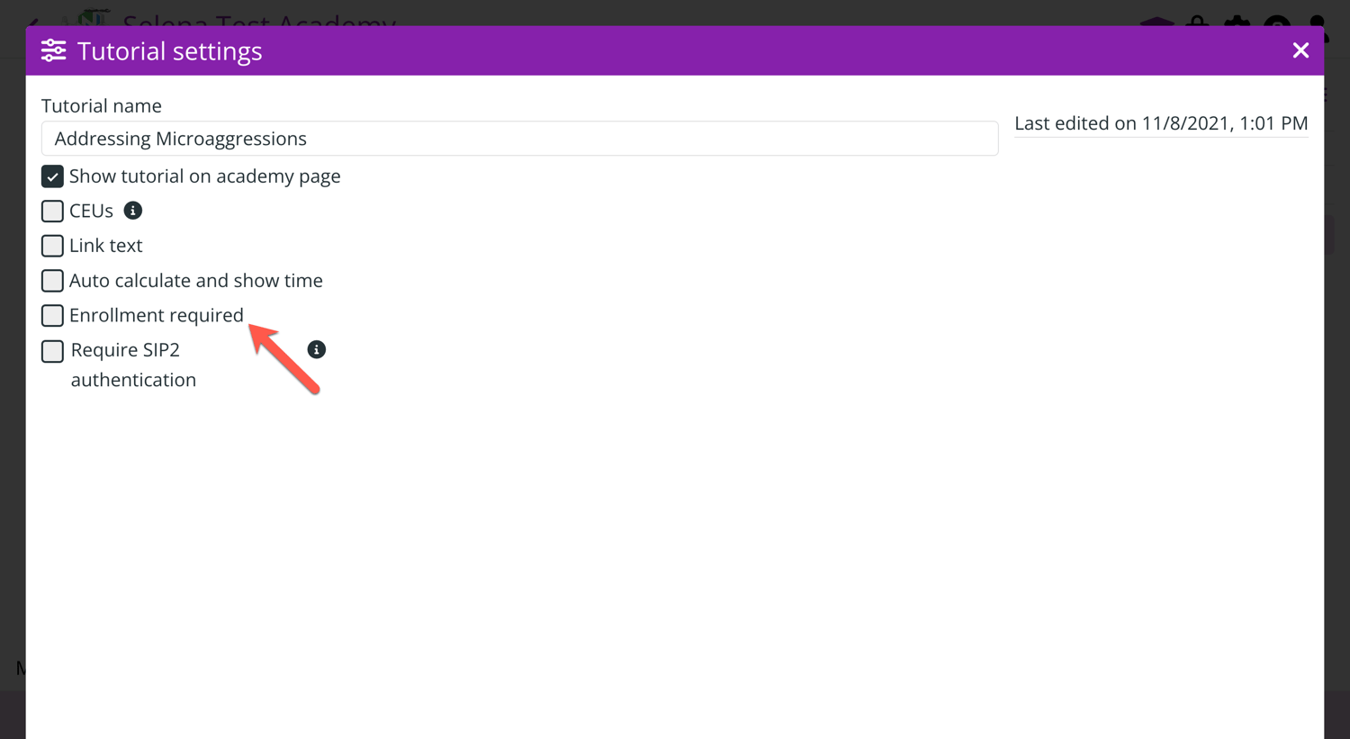 What is the Enrollment Required feature?