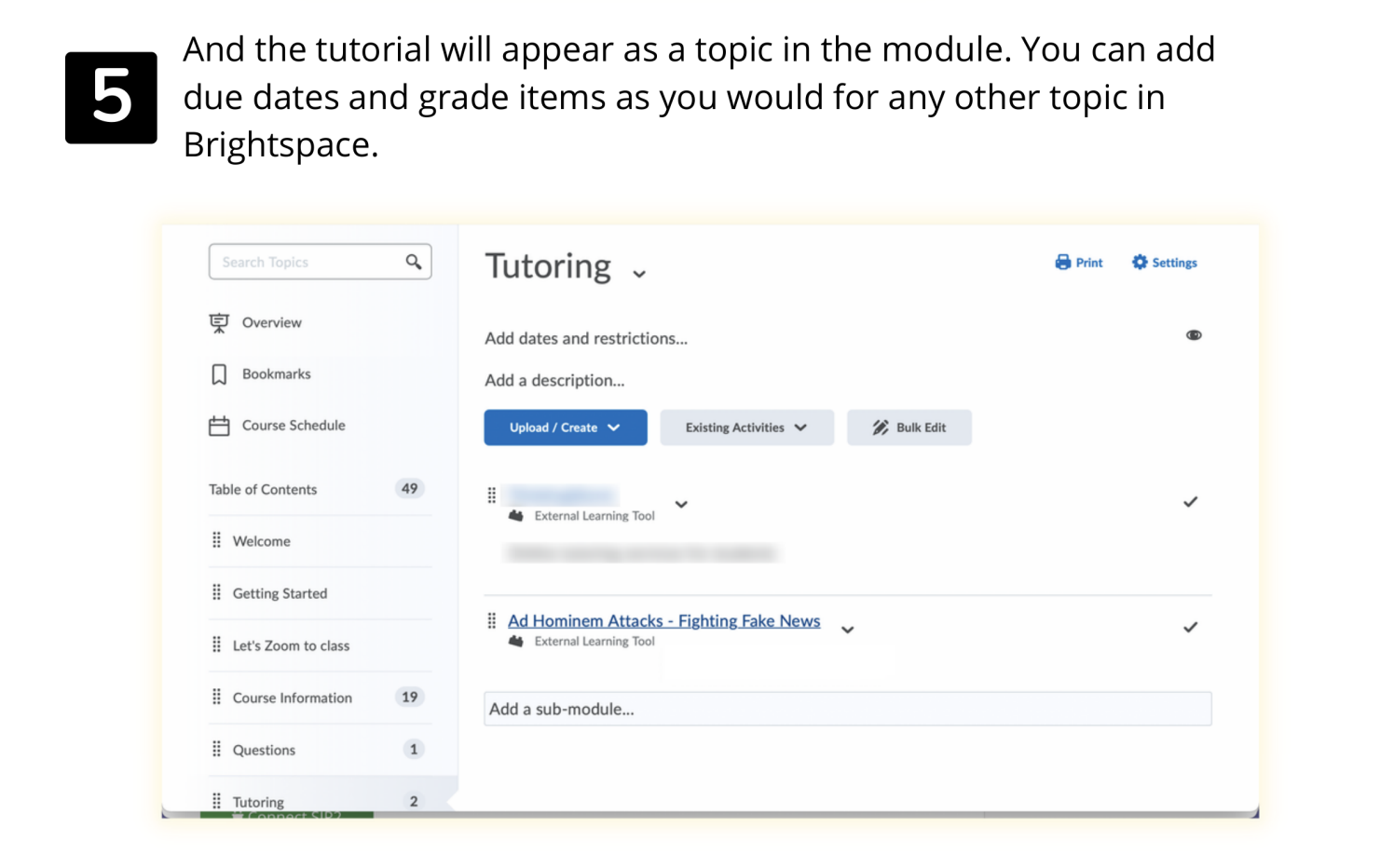 Adding Niche Academy to D2L-Brightspace- an instructors point of view