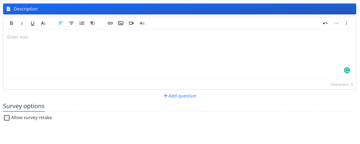 How do I add a survey to my tutorial?
